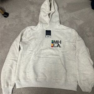 Madhappy | Tops | Madhappy Light Gray Hoodie With Colorful Logo Nwt ...